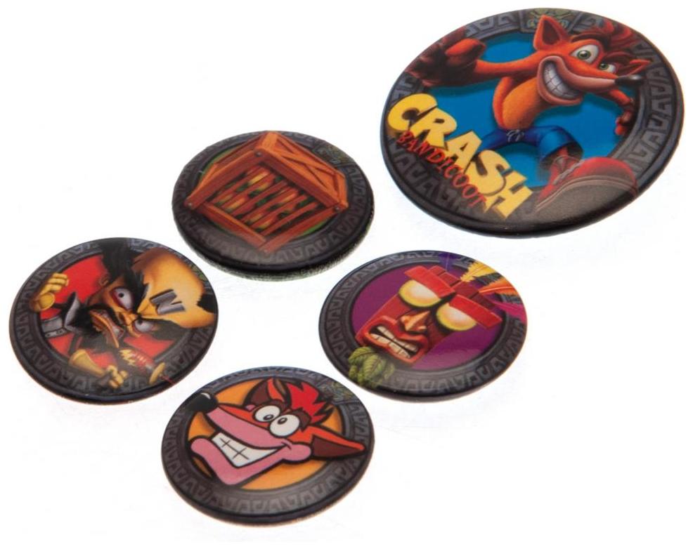 Crash Bandicoot Emblem Knappar