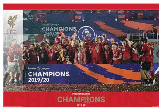 Liverpool Poster Premier League Champions Trophy Lift 15